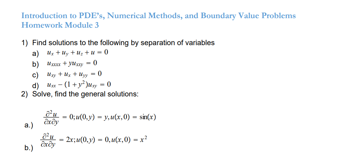 Solved Introduction to PDE's, Numerical Methods, and | Chegg.com