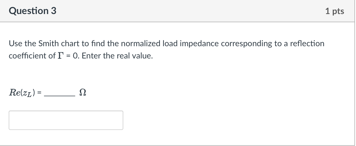 Solved solve question 3 ﻿Question 3Use the Smith chart to | Chegg.com