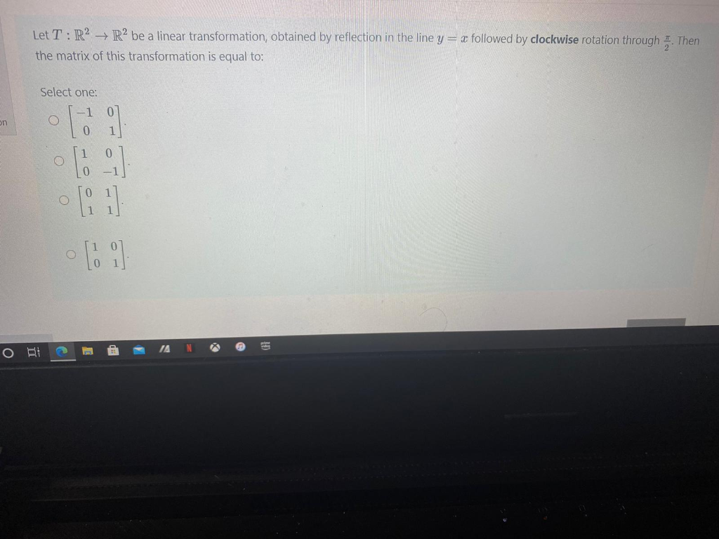 Solved Let T:R2 + R2 be a linear transformation, obtained by | Chegg.com