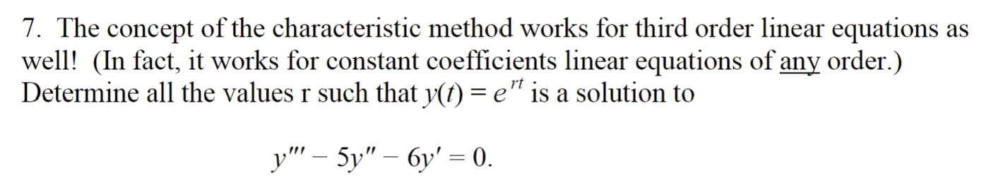 Solved The concept of the characteristic method works for | Chegg.com