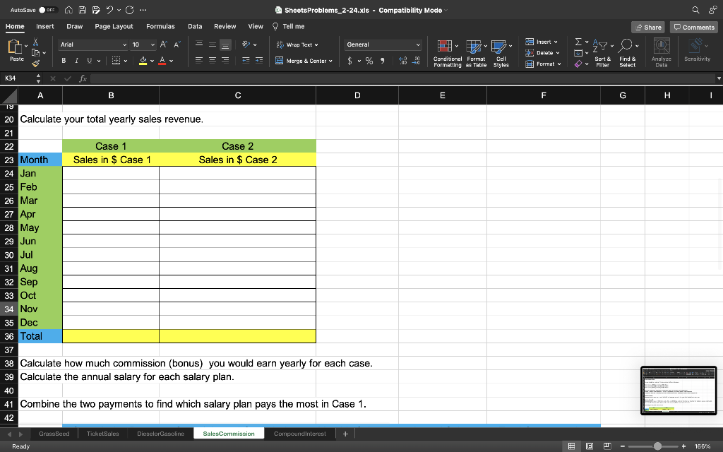 Solved AutoSave OF A AP2... Sheets Problems_2-24.xls - | Chegg.com