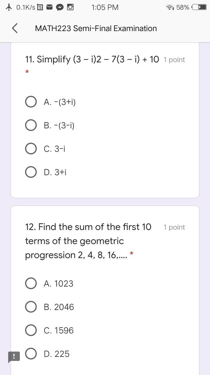 1 point 9. Find the fourth term of the progression | Chegg.com