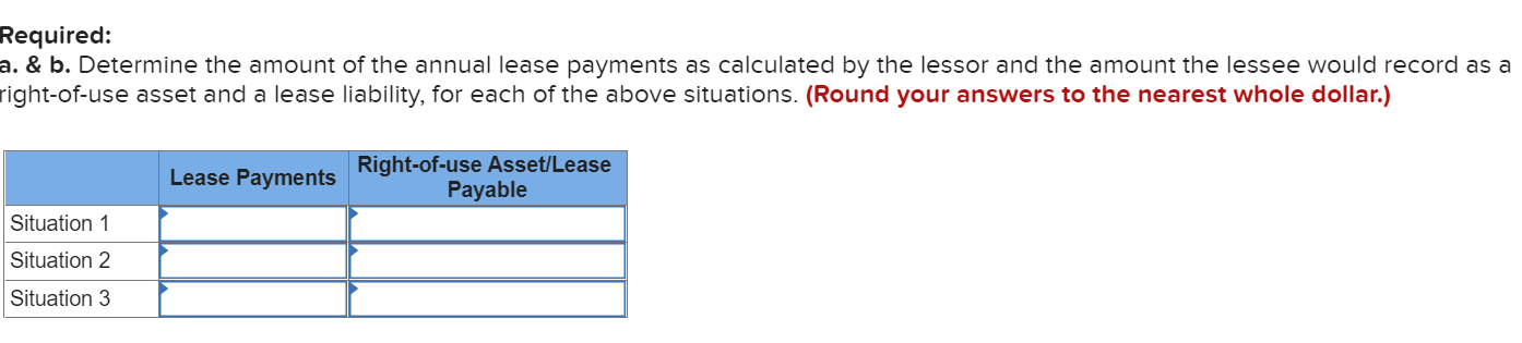 Solved Exercise 15-9 (Static) Lessor calculation of annual | Chegg.com