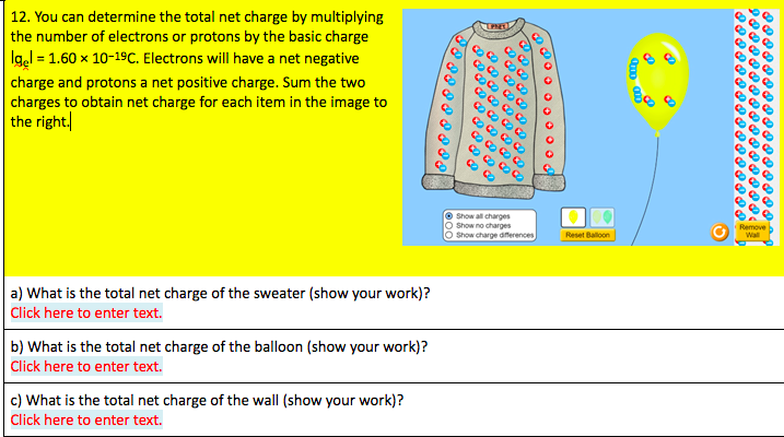 Solved 12. You can determine the total net charge by | Chegg.com
