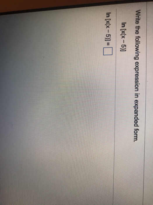 Solved Write the following expression in expanded form. In | Chegg.com