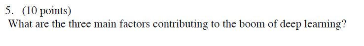 Solved 5. (10 points) What are the three main factors | Chegg.com