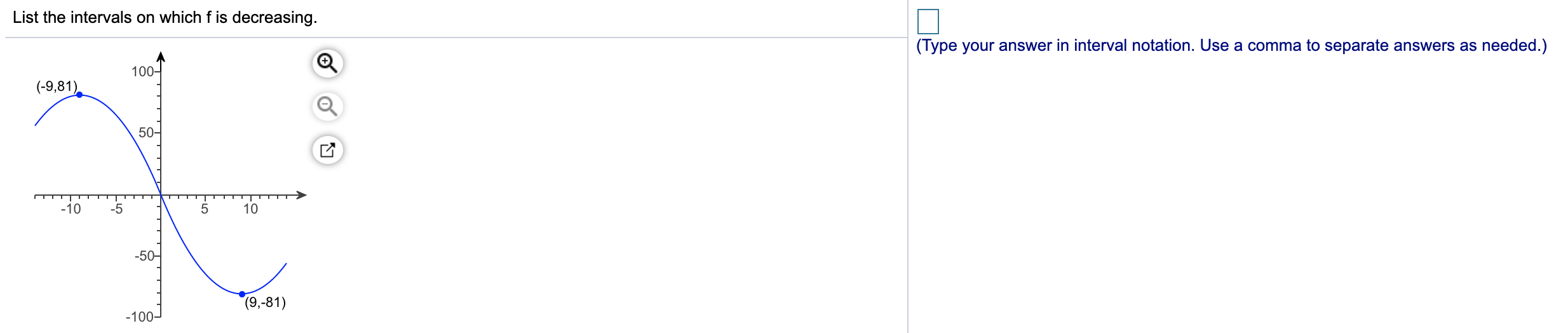 Solved List the intervals on which fis decreasing. (Type | Chegg.com