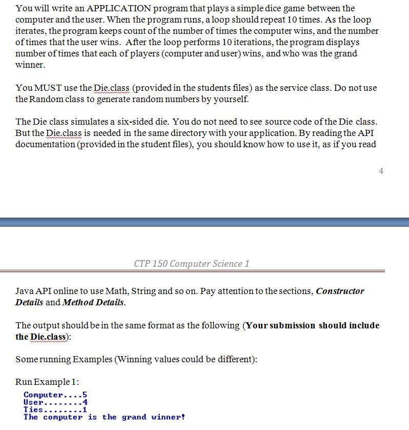 Solved You will write an APPLICATION program that plays a | Chegg.com