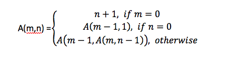 Solved This is Ackerman’s function A(m,n), a) What is the | Chegg.com