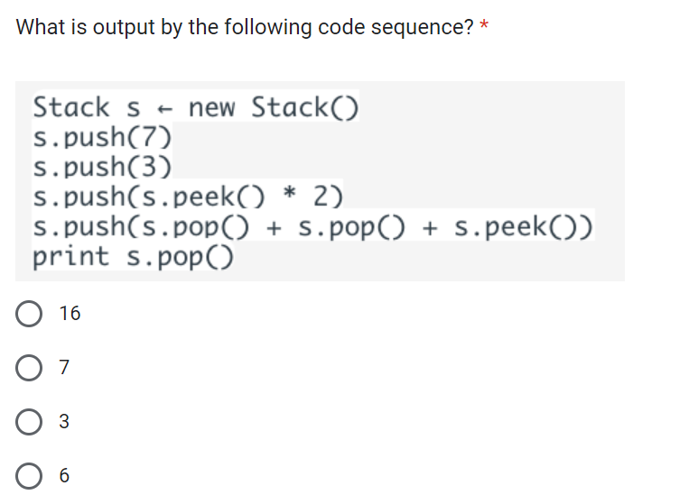 Solved What is output by the following code sequence? * | Chegg.com