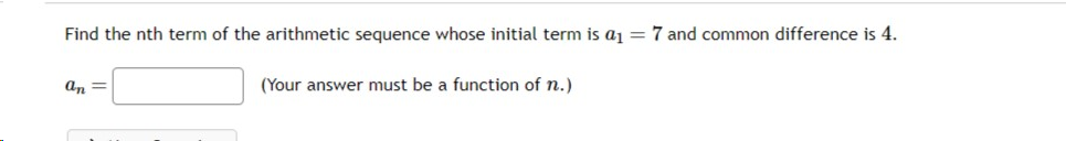 Solved Find the nth term of the arithmetic sequence whose | Chegg.com