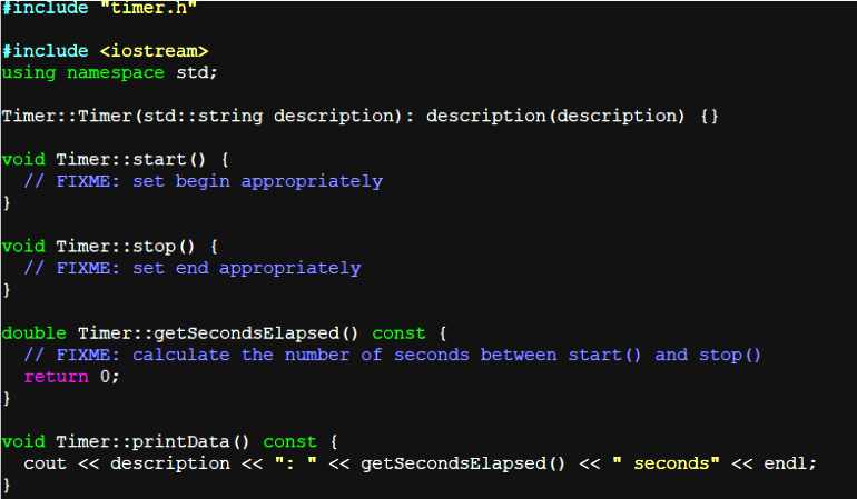 Solved Complete timer.cpp & binary VsLinear.cpp Take a look | Chegg.com