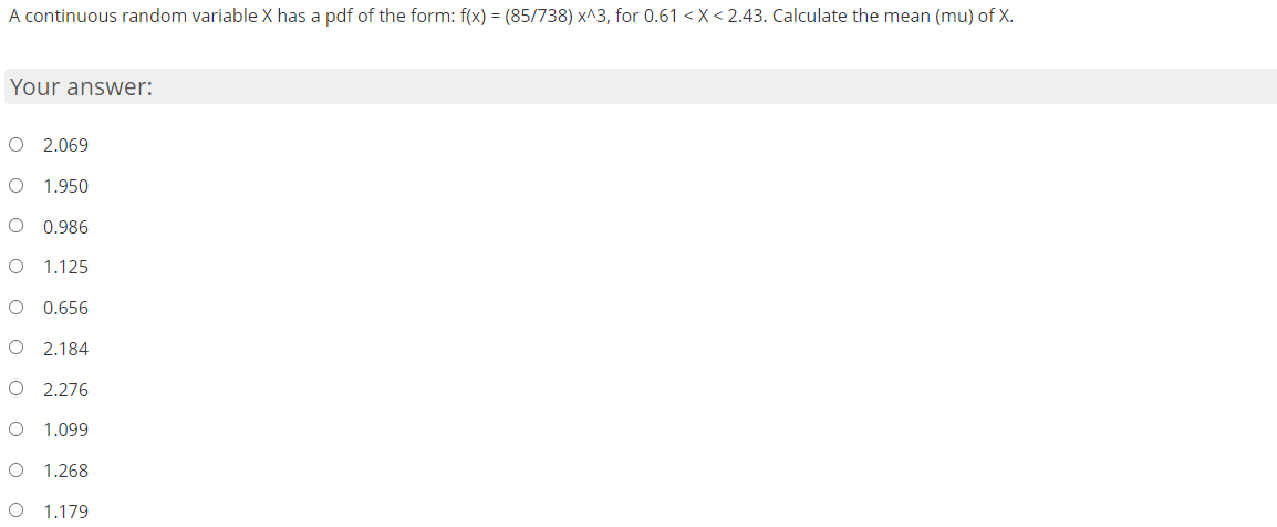 Solved A continuous random variable X has a pdf of the form: | Chegg.com