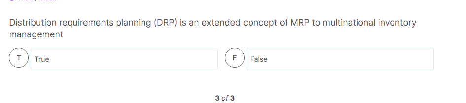 Solved Distribution requirements planning (DRP) is an | Chegg.com