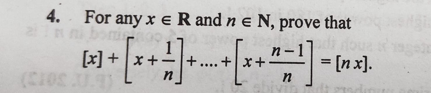 Solved For any x∈R and n∈N, prove that | Chegg.com