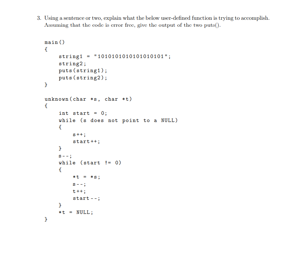 Solved Using a sentence or two, explain what the below | Chegg.com