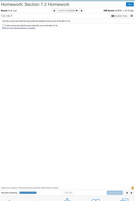 Solved Homework Section 7 2 Homework Hw Score 8 33 1