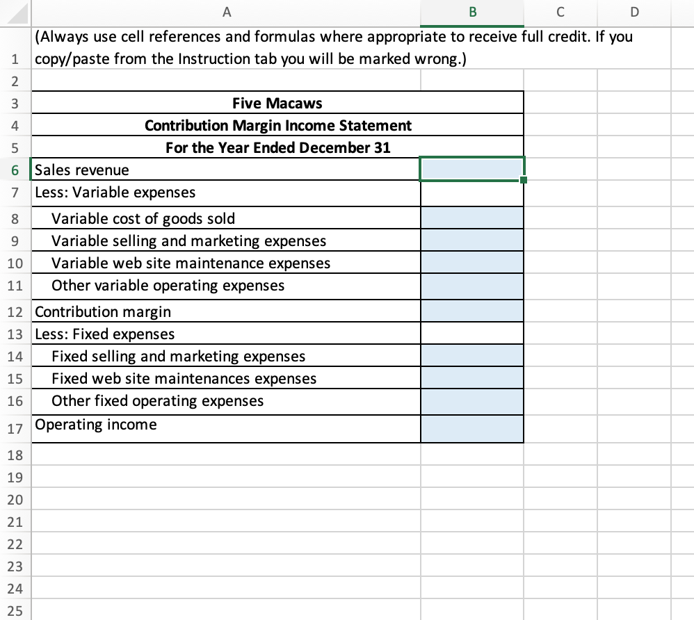 21 Contribution Margin Income Statement Excel Template Free Popular 