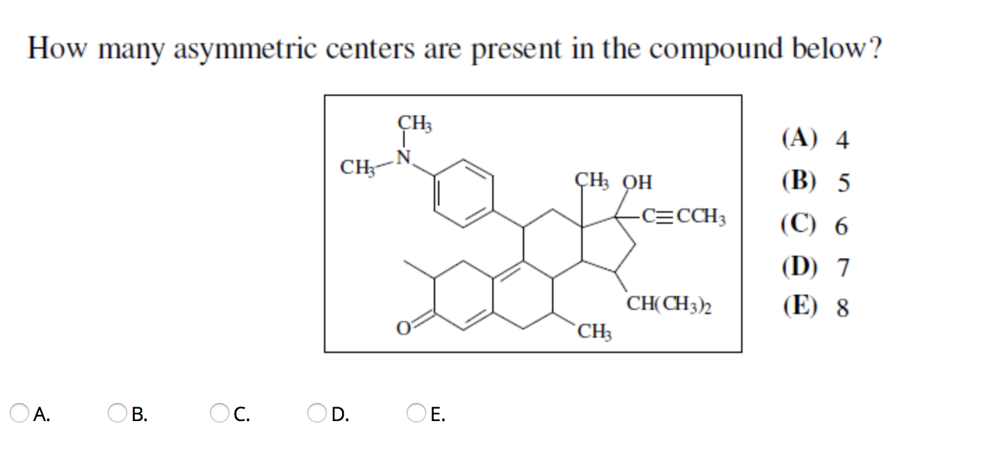 Solved How many asymmetric centers are present in the | Chegg.com