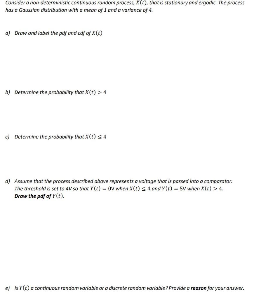 Solved Consider a non-deterministic continuous random | Chegg.com