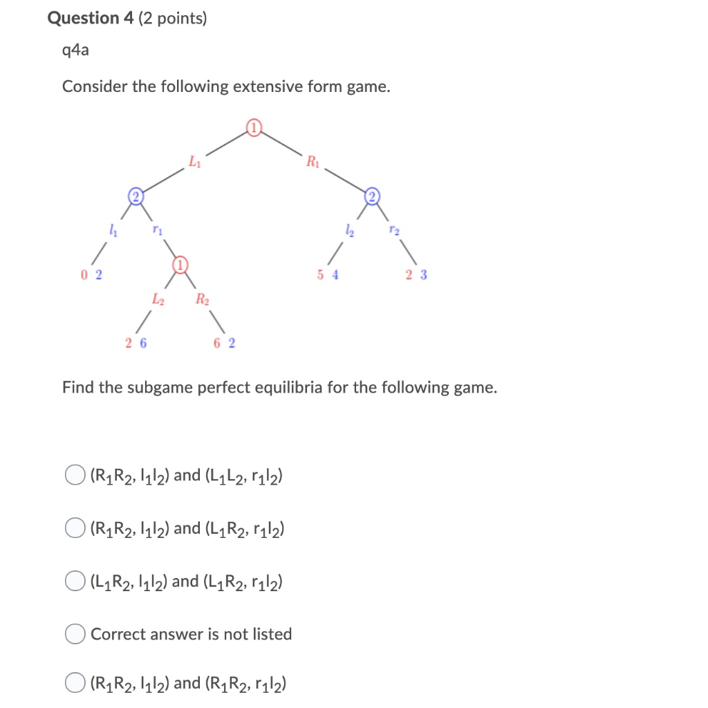 Solved Question 1 (2 points) q1b Consider the following | Chegg.com