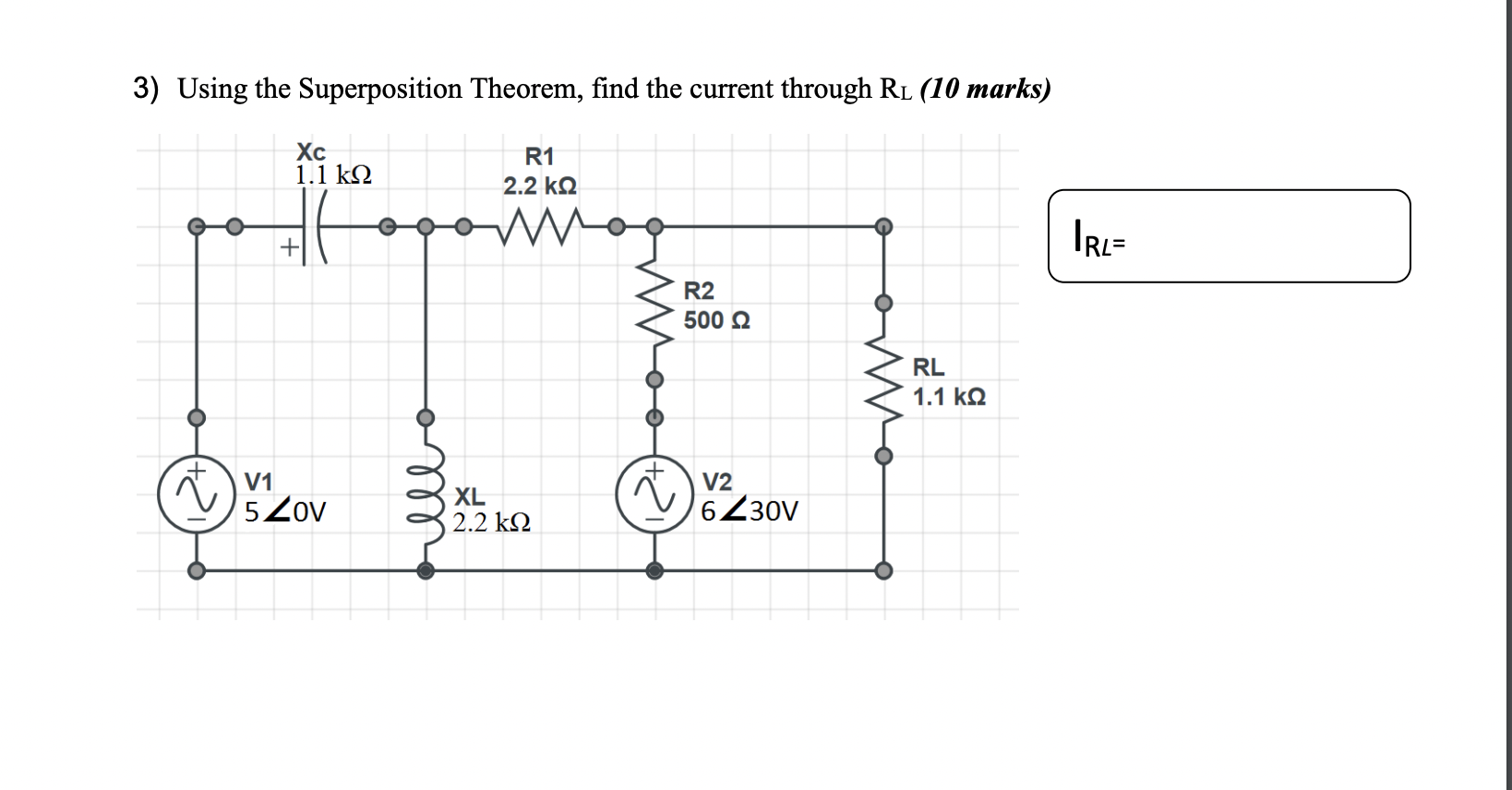 Solved 3 Using The Superposition Theorem Find The Current