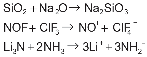 Solved SiO2 + Na 0→ Na, SiO3 NOF+ CIF, → NO + CIF LizN+2NH2 | Chegg.com