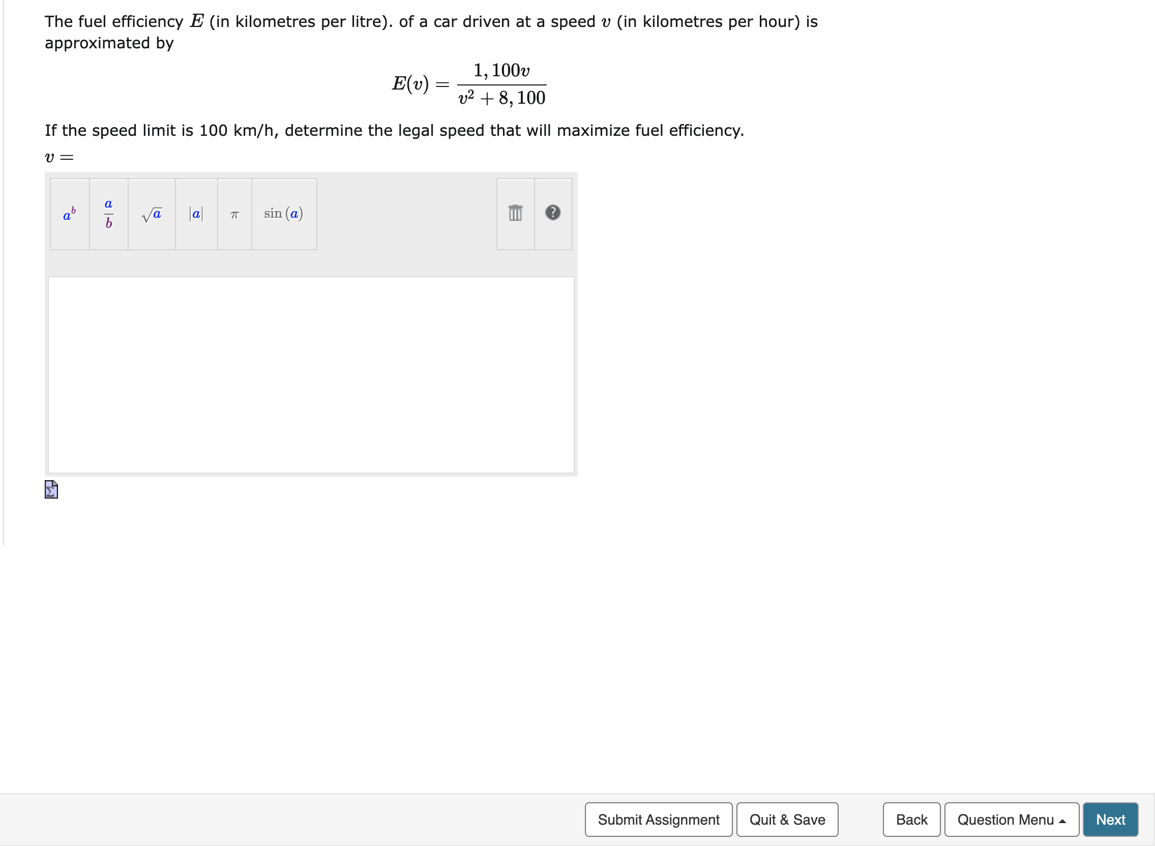 Solved The fuel efficiency E (in kilometres per litre). ﻿of | Chegg.com