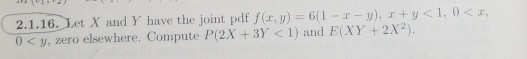 Solved 1.13.) Let X1,X2 be two random variables with joint | Chegg.com