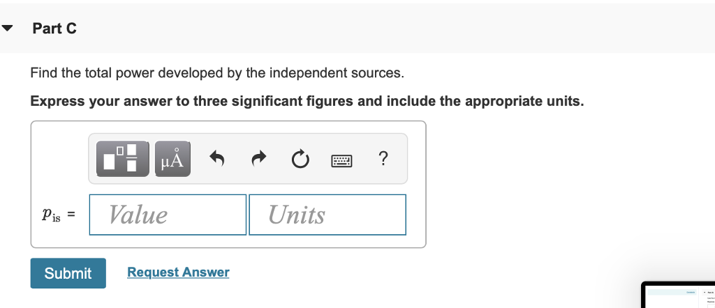 Solved Part C Find the total power developed by the | Chegg.com