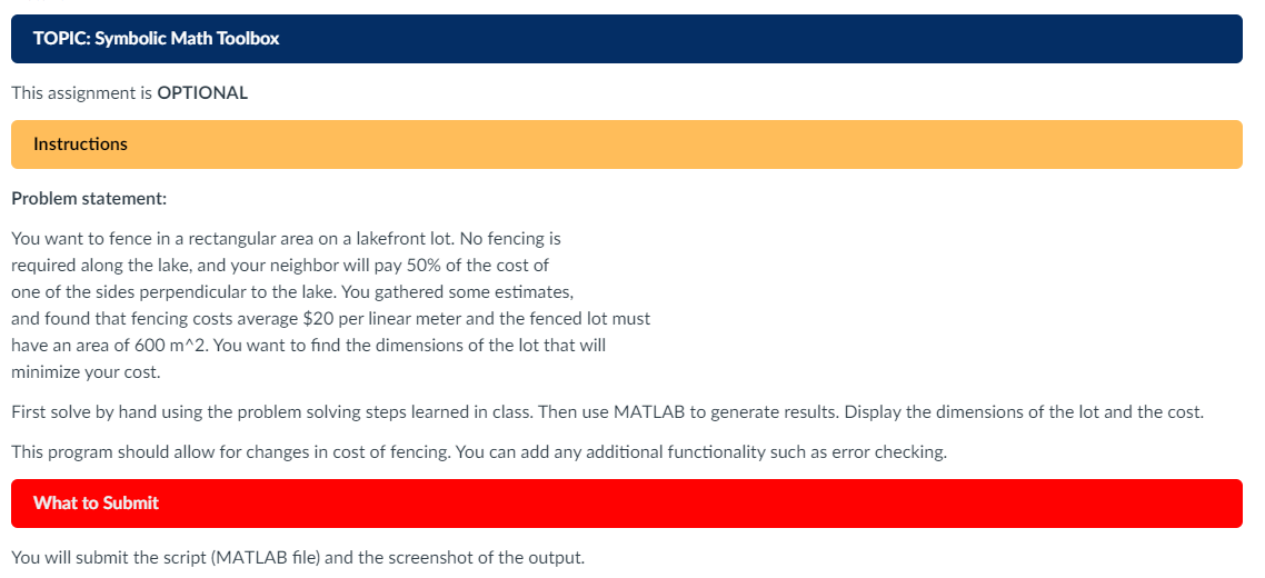 Hint: This is an optimization problem, where we | Chegg.com