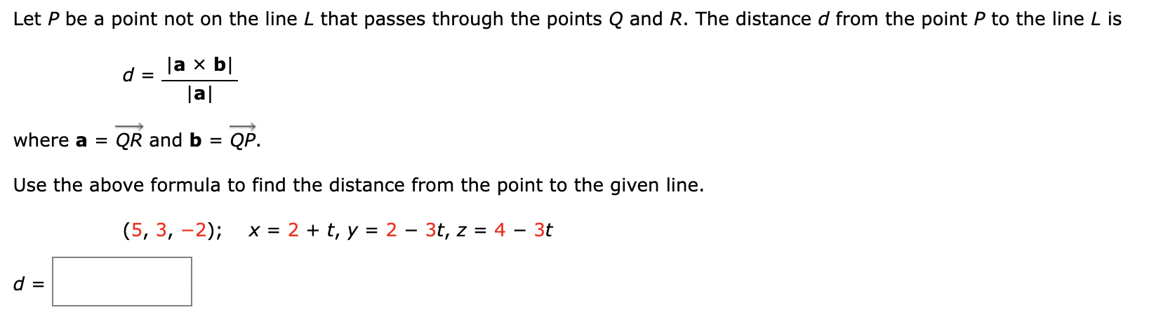 Solved Find parametric equations for the line. (Use the | Chegg.com