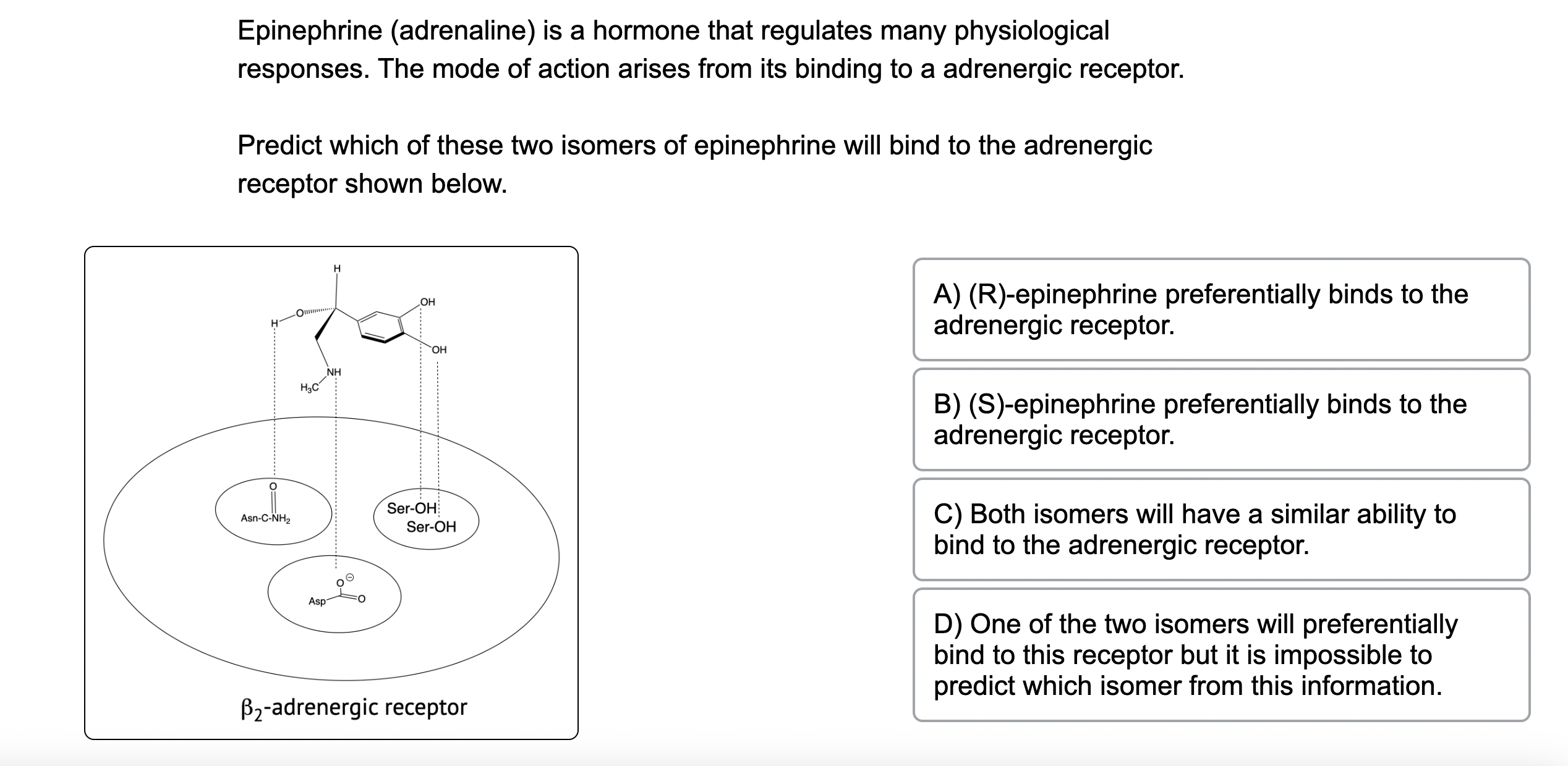 Solved Epinephrine (adrenaline) is a hormone that regulates | Chegg.com