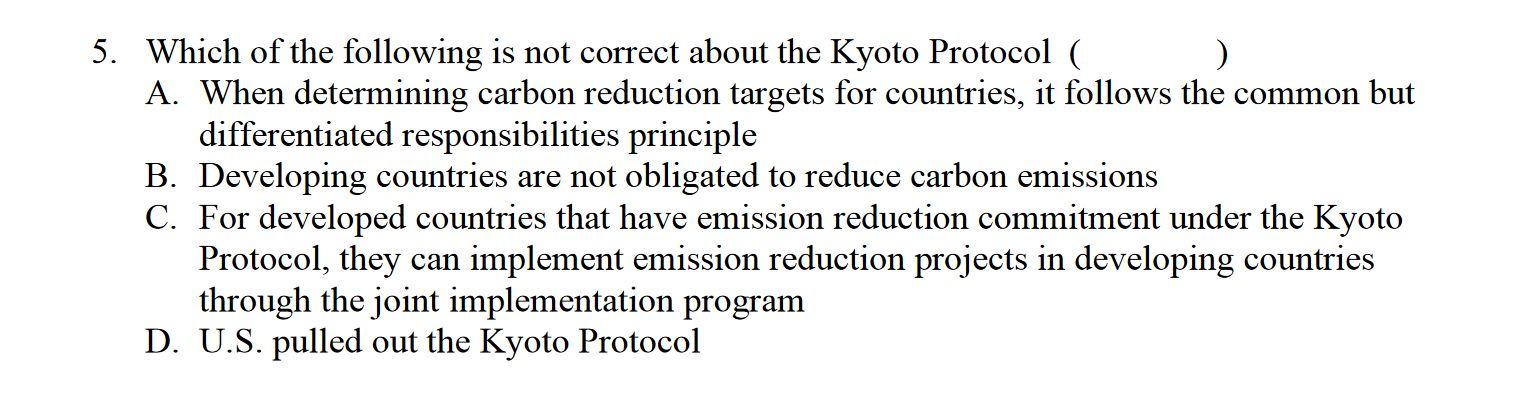 Solved 5. Which of the following is not correct about the | Chegg.com