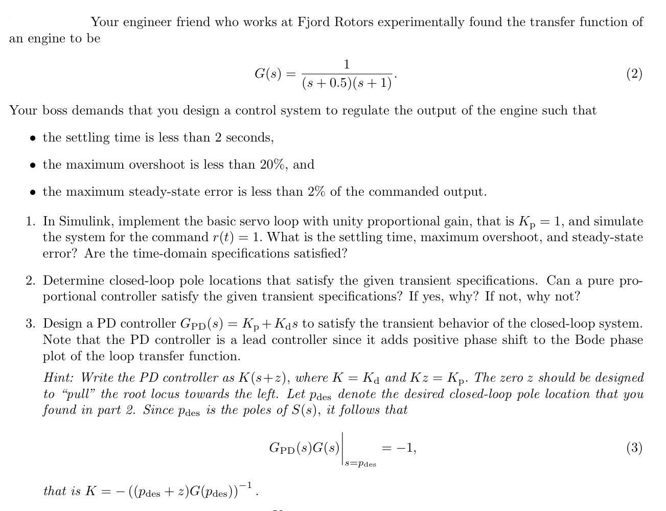 Solved Your engineer friend who works at Fjord Rotors | Chegg.com