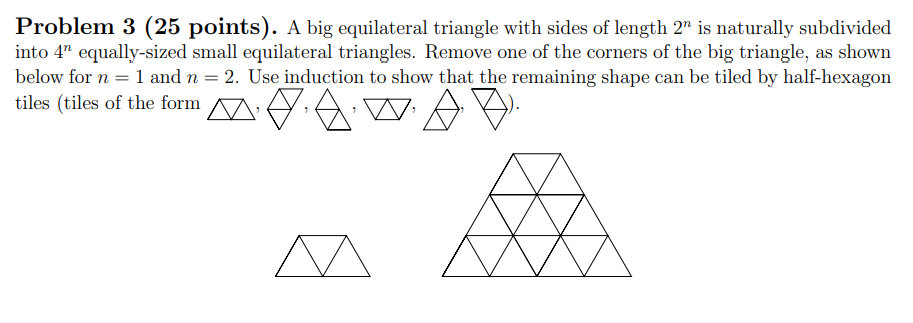 Solved Problem 3 (25 ﻿points). ﻿A big equilateral triangle | Chegg.com