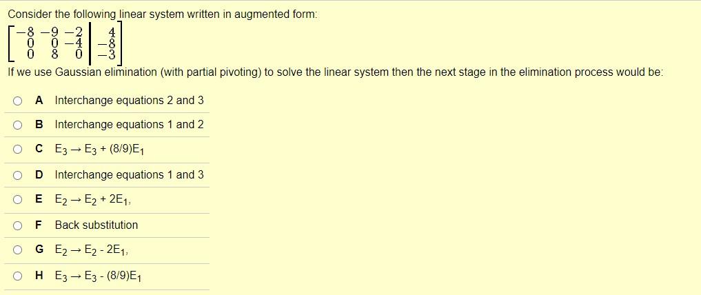 Solved Consider the following linear system written in | Chegg.com