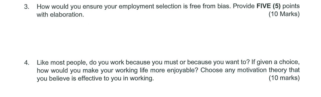 Solved How would you ensure your employment selection is | Chegg.com