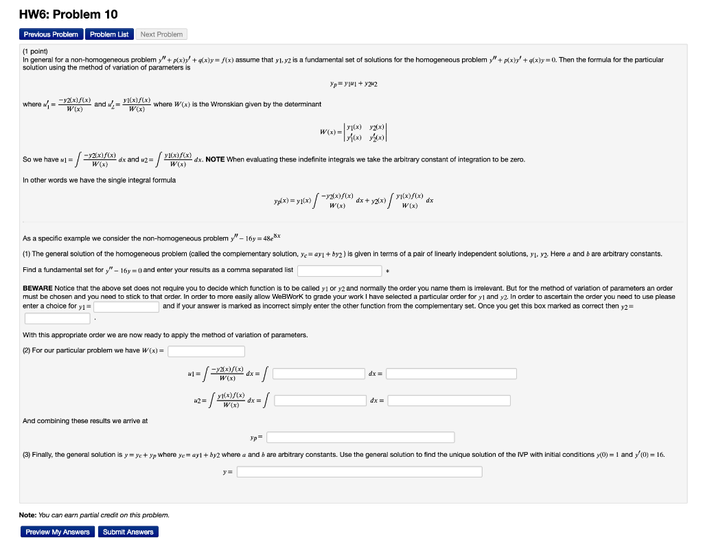 Solved HW6: Problem 10 Previous Problem Problem List Next | Chegg.com