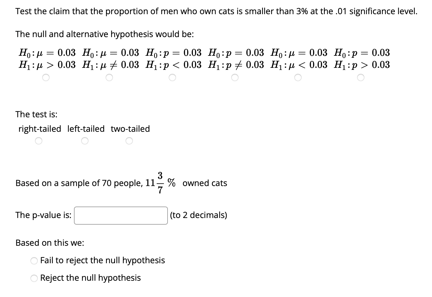 solved-test-the-claim-that-the-proportion-of-men-who-own-chegg