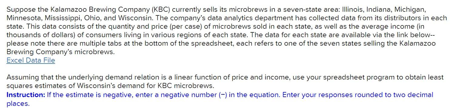 Solved Suppose the Kalamazoo Brewing Company (KBC) currently | Chegg.com