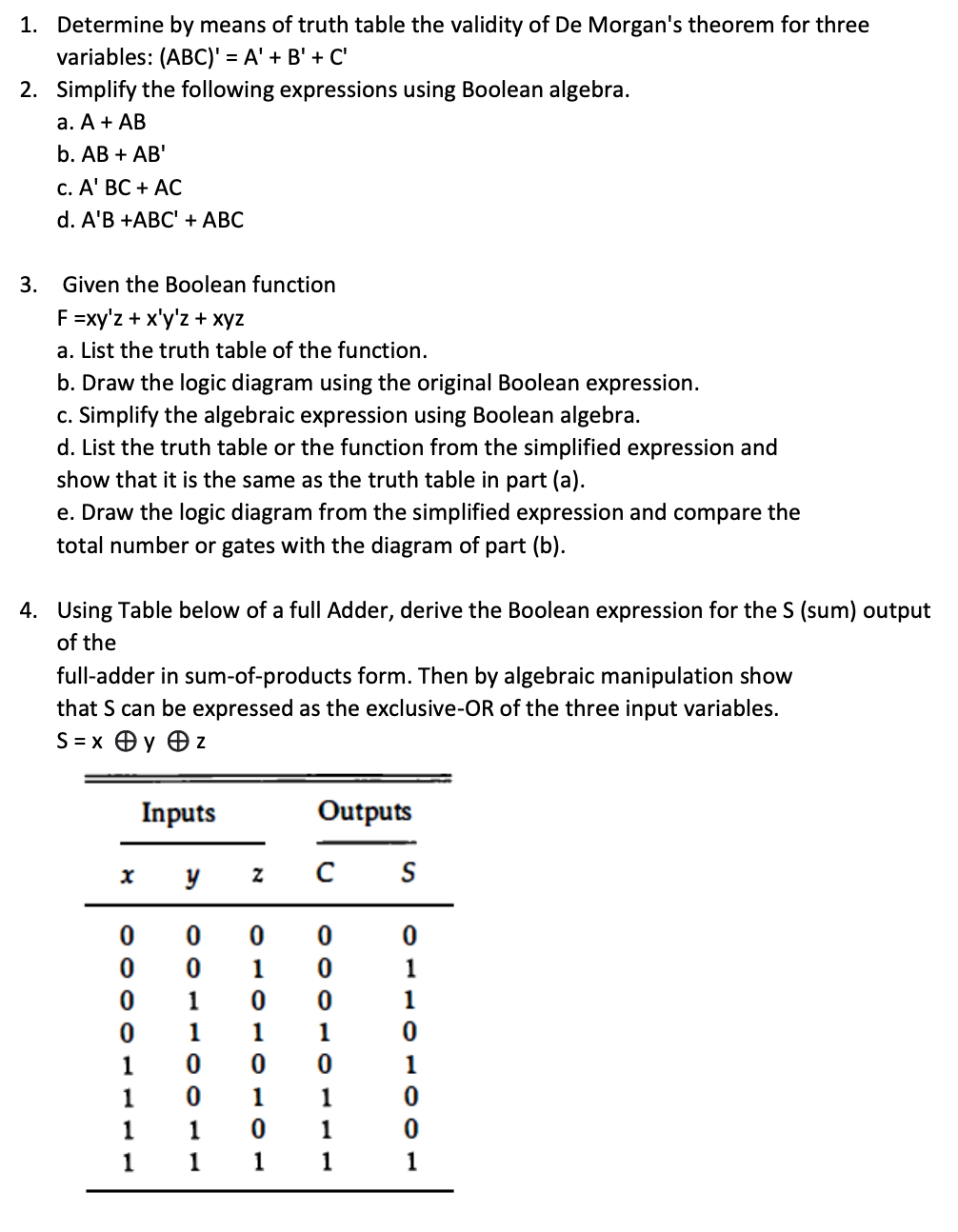 Solved 1. Determine by means of truth table the validity of | Chegg.com