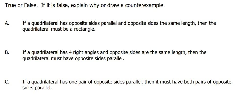 Solved True or False. If it is false, explain why or draw a | Chegg.com