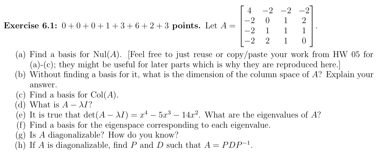 Solved Exercise 6.1: 0+0+0+1+3+6+2+3 points. Let | Chegg.com