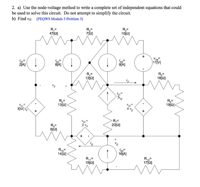 Solved 2 A Use The Node Voltage Method To Write A Complete
