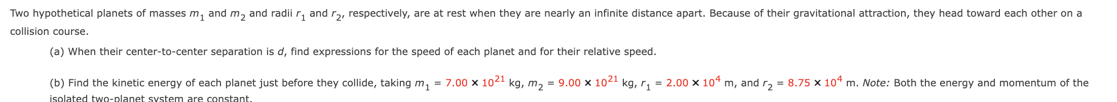 Solved collision course.(a) ﻿When their center-to-center | Chegg.com