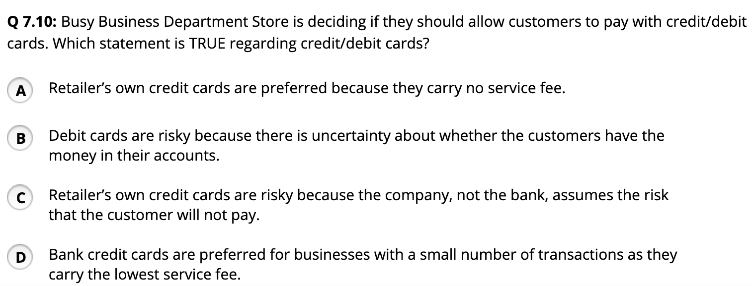 What are the differences between debit and credit cards quizlet? Leia ...