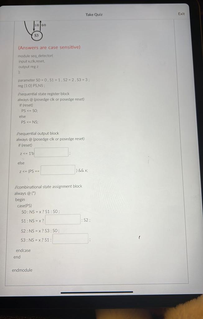 Solved Fill in the blanks for the Verilog HDL behavioral | Chegg.com