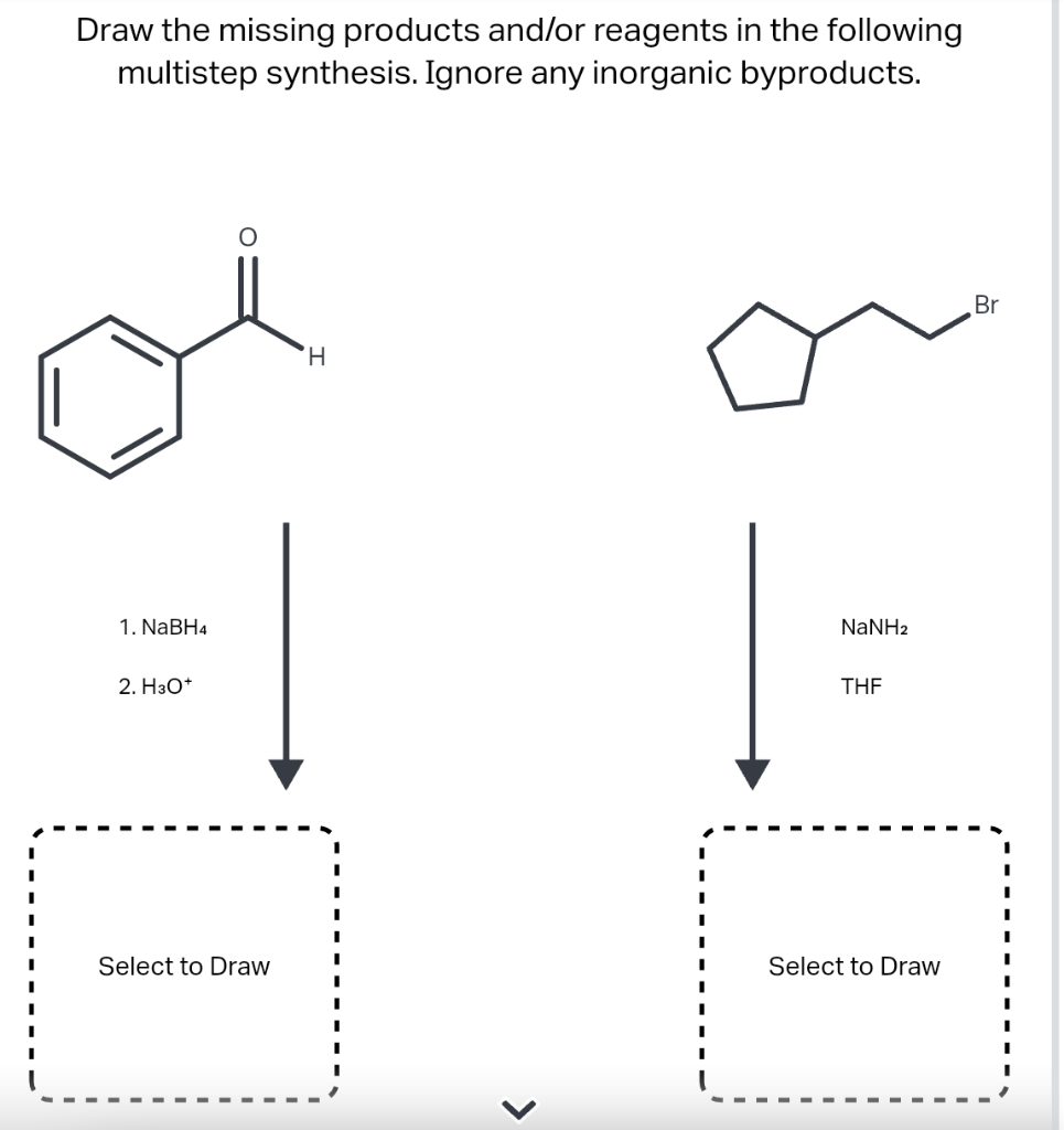 Solved Draw the missing products and/or reagents in the | Chegg.com