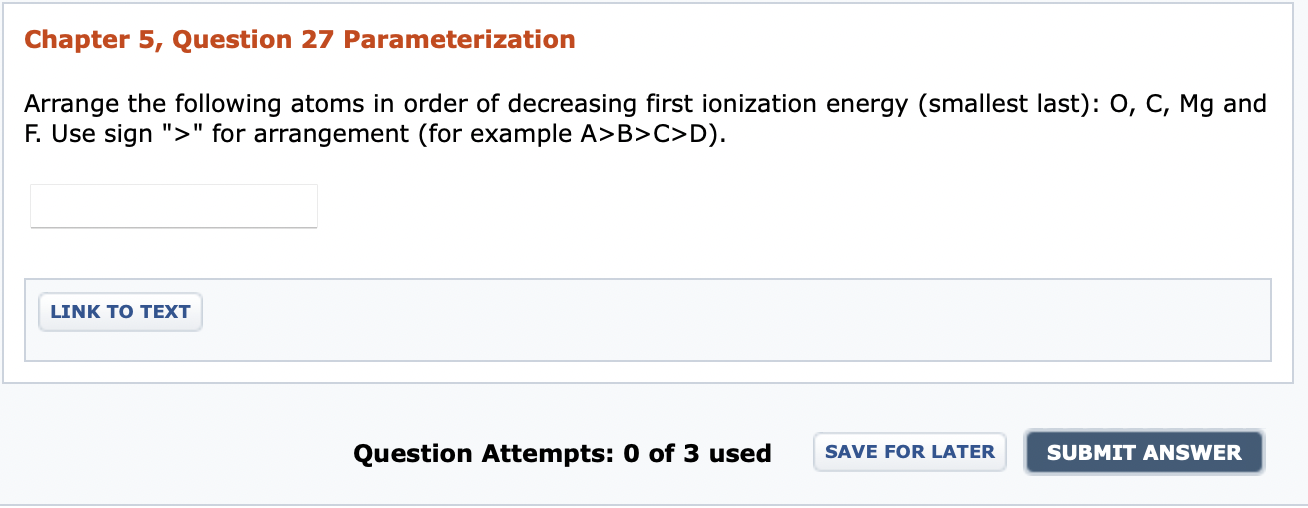 Solved Chapter 5, Question 27 Parameterization Arrange the | Chegg.com